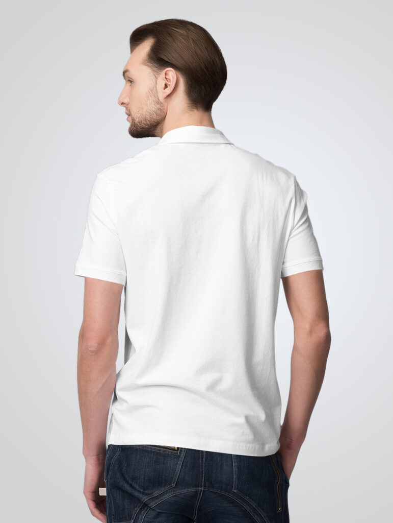 White Captain America Polo T-Shirt For Men - lumdoom